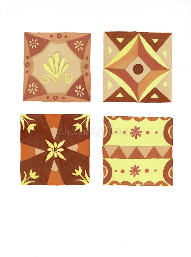 Bundle Decorative Square Ceramic Tiles Stock Illustrations – 15 Bundle ...