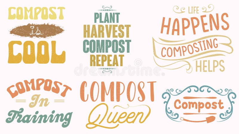 Bundle Design of Compost. Typography, T Shirt, Poster, Label,design ...