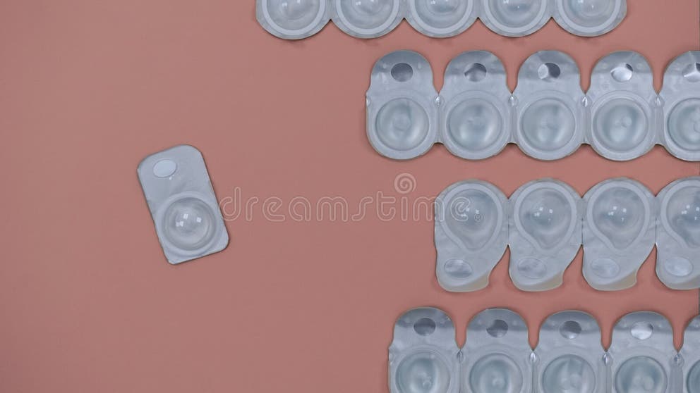 Bundle of daily Disposal Contact Lenses Stock Image - Image of clean ...