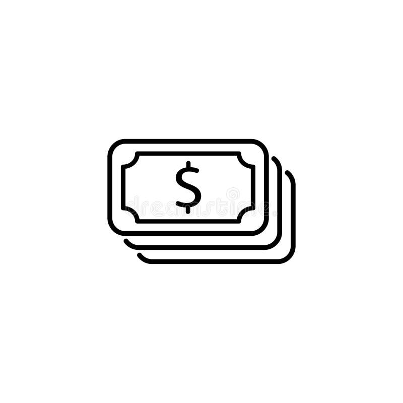 Bundle of Dollars Banknotes, Stack Money. Flat Vector Icon Illustration ...