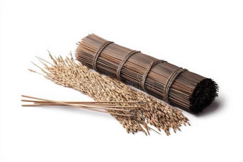 A Bundle of Dried Vegetation and Straw Perfect for Natural Decor ...