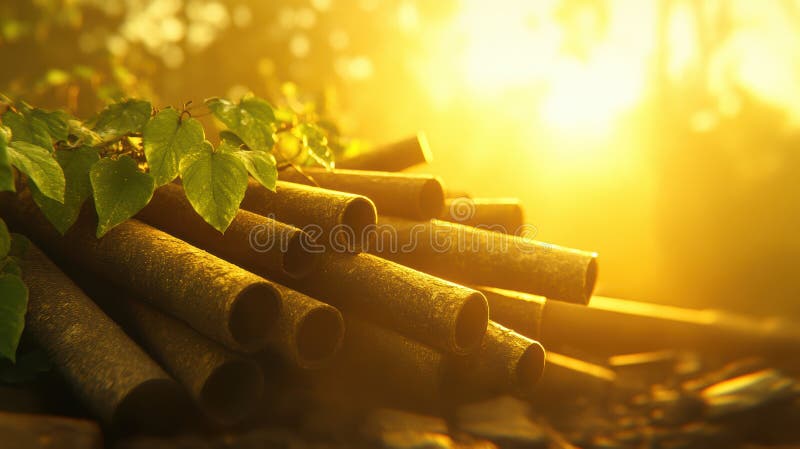 Bundle of Dry Sticks on a Pile of Firewood Ready for Burning Bundle ...