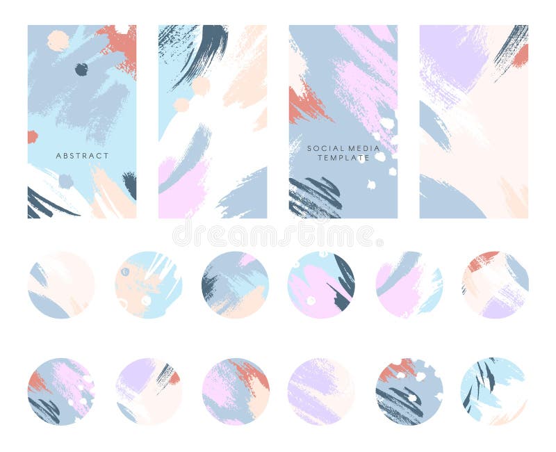 Bundle of Editable Artistic Insta Story Templates and Highlights Covers ...