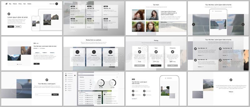 Bundle of Editable Business Templates for Digital App, Web Products ...