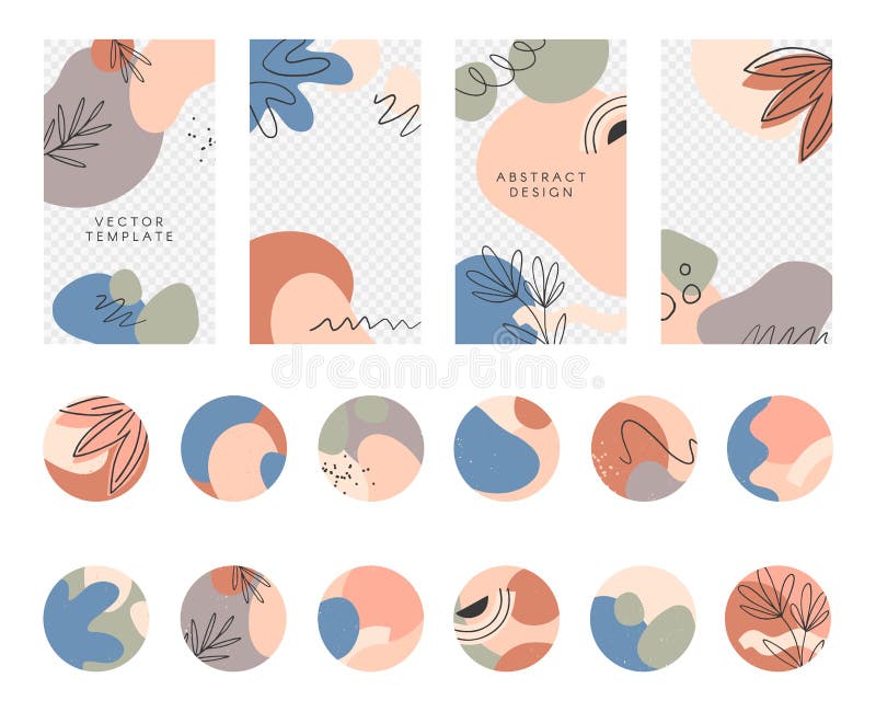 Bundle of Editable Insta Story Templates and Highlights Covers Stock ...