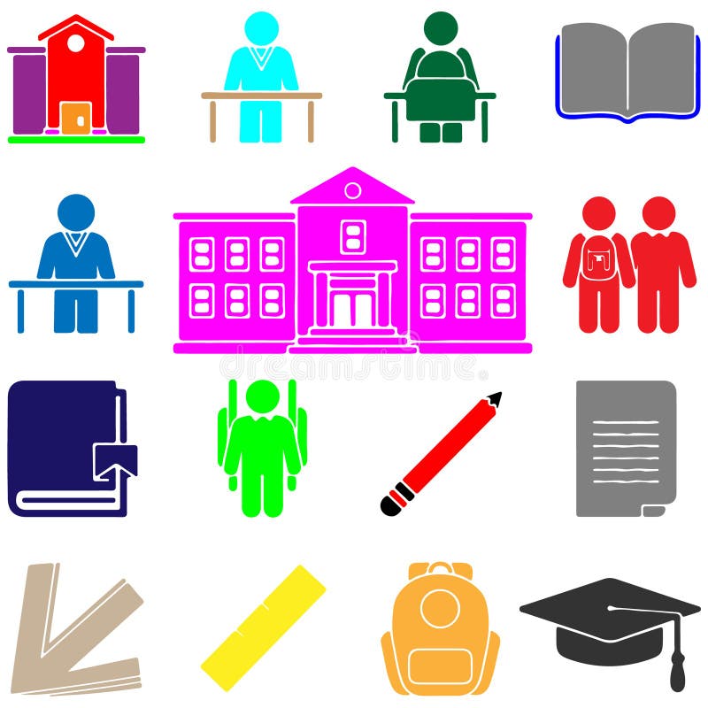 Bundle Education Icon Art and Illustrator Eps Stock Vector ...