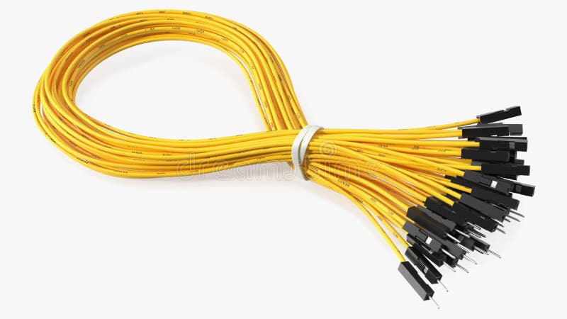 Bundle of Electrical Jumper Wires with Connectors Stock Photo - Image ...