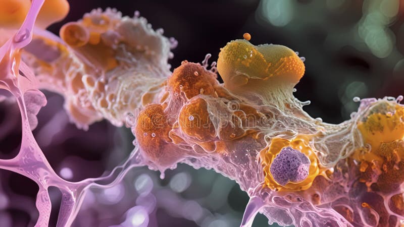 A Bundle of Endothelial Cells Appearing To Wrap Around and Support a ...