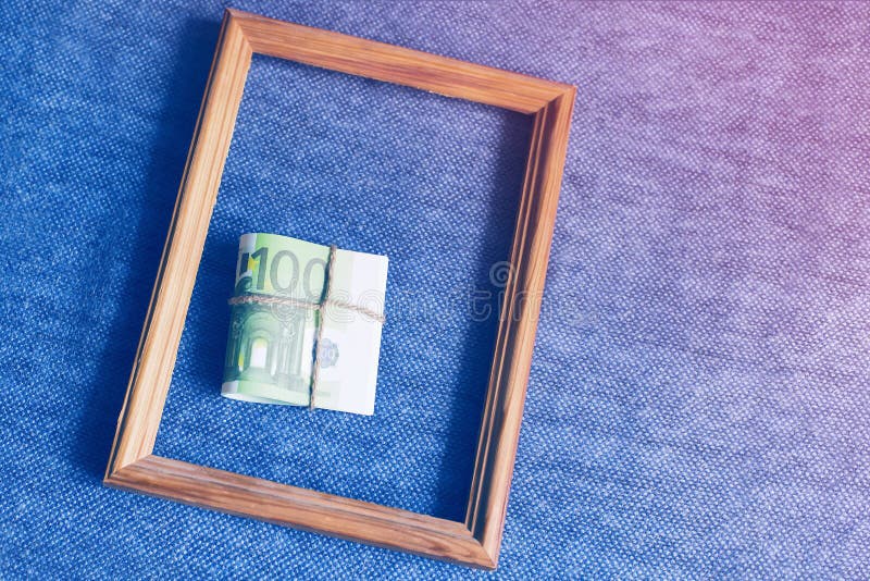 Euro Frame, Euro Banknotes with Copy Space Stock Image - Image of ...