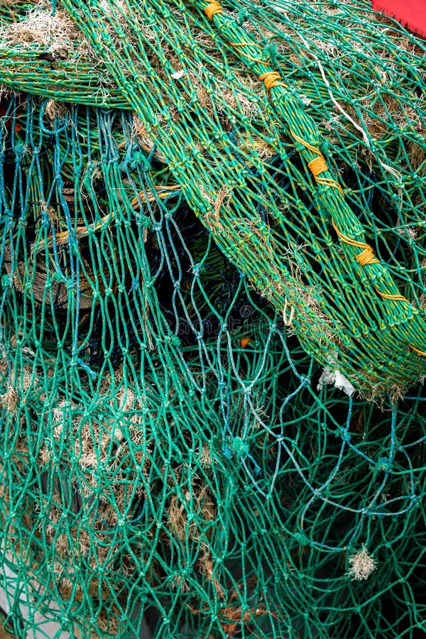 Bundle of Fishing Boat Nets on Quay Stock Image - Image of nets ...