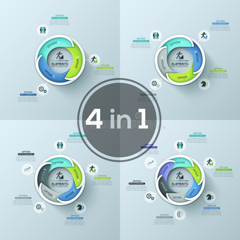 Round Diagrams and Infographics - Visual Representations Stock Vector ...