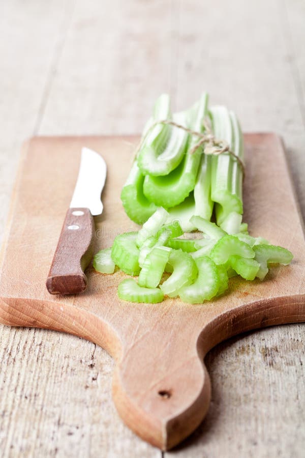 Bundle of Fresh Green Celery Stems Stock Image - Image of wooden, diet ...