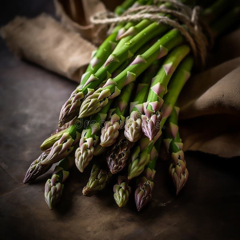 A Bundle of Fresh Spears stock illustration. Illustration of herb ...