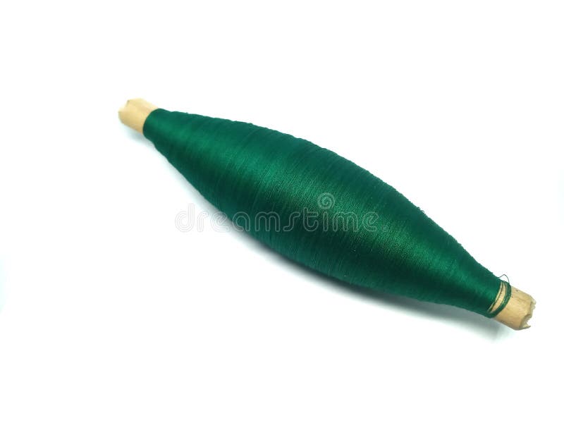 Bundle of Green Thread on White Background Stock Photo - Image of ...