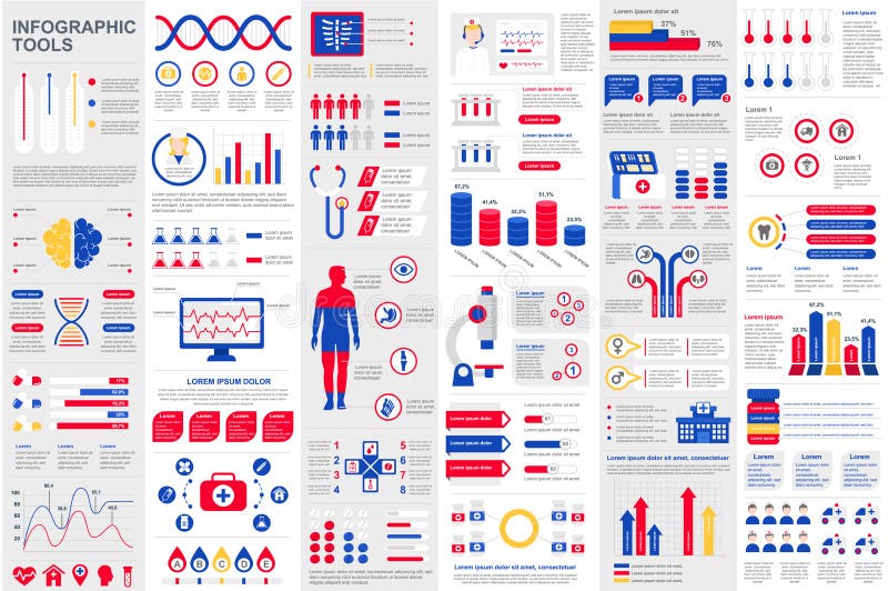 Medical Infographic Elements Data Visualization Vector Design Template. Stock Vector ...