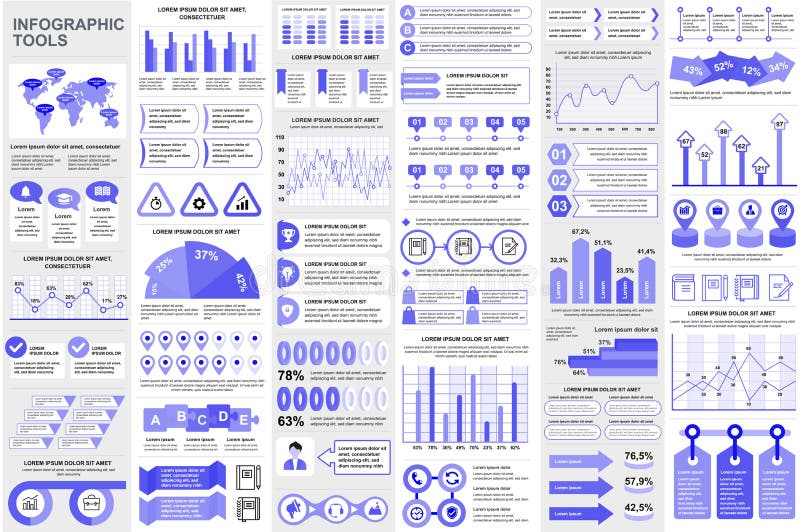 Bundle Infographic Elements Data Visualization Vector Design Stock ...