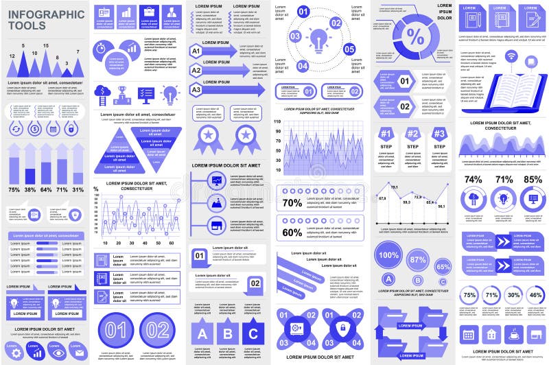 Bundle Infographic Elements Data Visualization Vector Design Stock ...