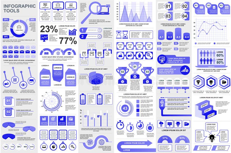 Bundle Infographic Elements Data Visualization Vector Design Stock ...
