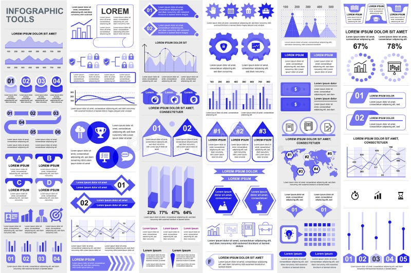 Bundle Infographic Elements Data Visualization Vector Design Stock ...