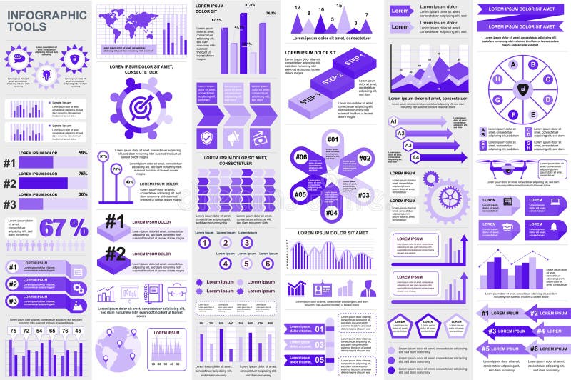 Bundle Infographic Elements Data Visualization Vector Design Stock ...