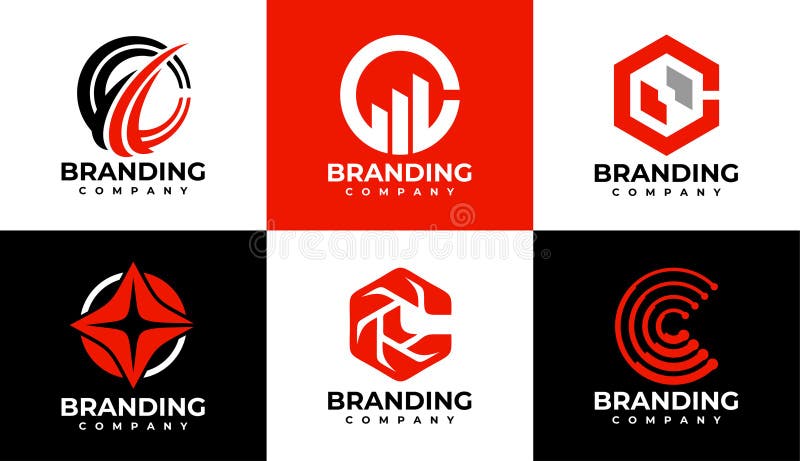 Bundle of Letter C Logo Design Template. Minimalist Initial C Logo ...