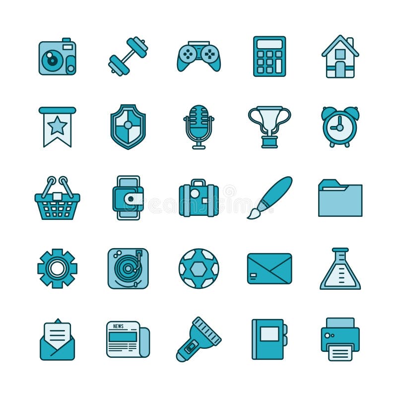 Miscellaneous icons vector stock vector. Illustration of paper - 60652439