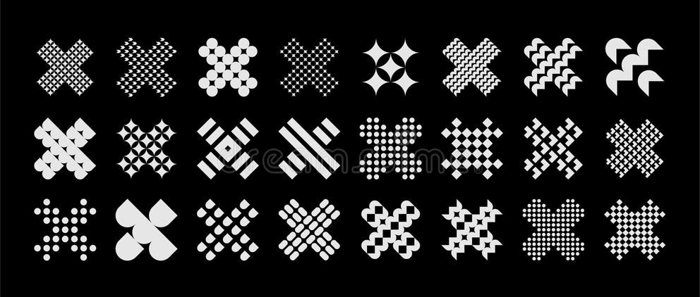 Bundle of Modern Cross Letter X Logo Design Stock Vector - Illustration ...