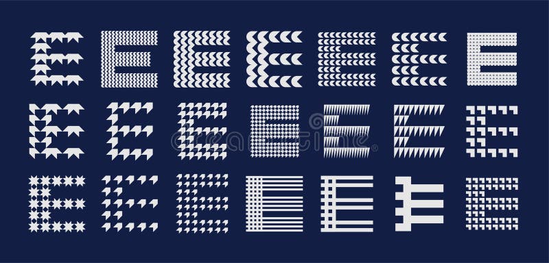 Bundle of Modern Flat Initial Letter E Logo Icon Stock Vector ...