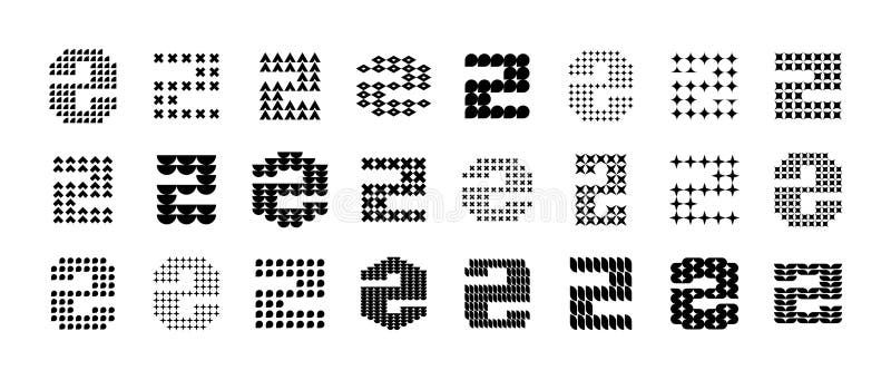 Bundle of Modern Flat Line Letter Z, Number 2 Logo Stock Vector ...