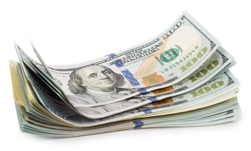 Bundle of money, dollars stock image. Image of business - 84872423