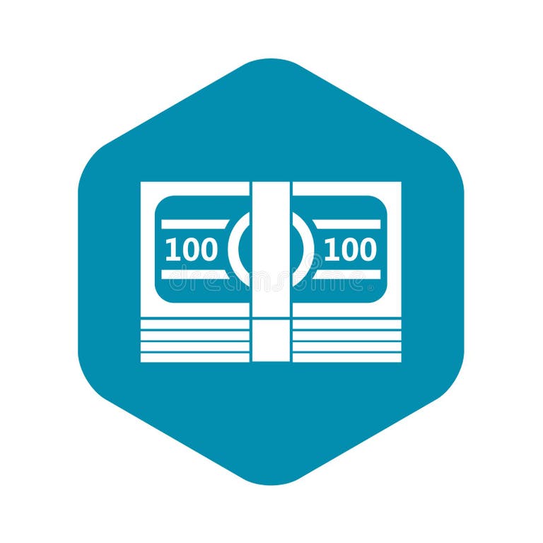 Bundle of Money Icon, Simple Style Stock Vector - Illustration of ...