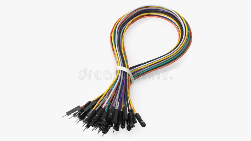 Bundle of Multicolored Jumper Wire Connectors for Electronics Stock ...