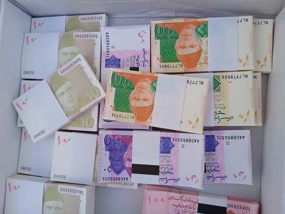 Bundle of New Pakistani Currency, Eid is Pakistani Rupee. Different ...