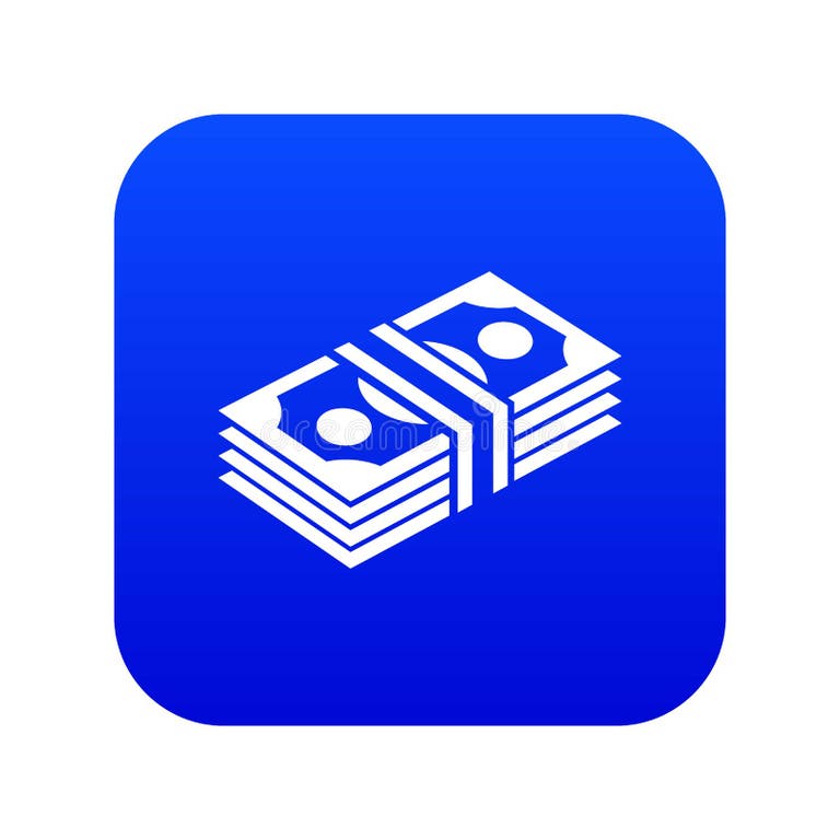 Bundle Note Icon Blue Vector Stock Vector - Illustration of banner ...
