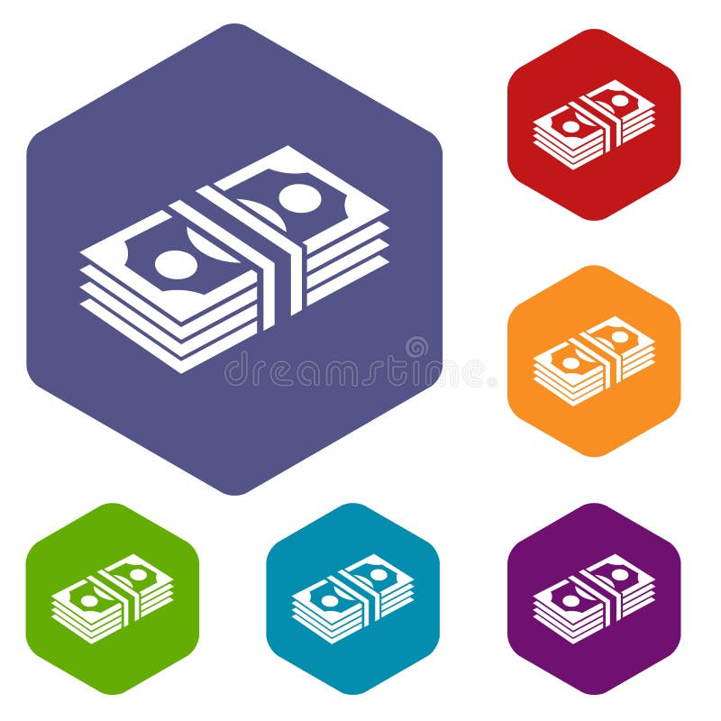Bundle Note Icons Vector Hexahedron Stock Vector - Illustration of ...