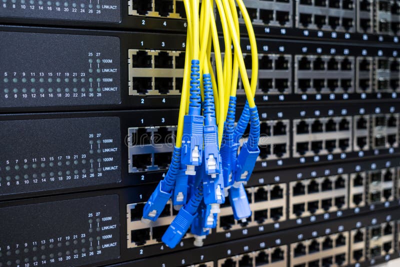 Optical Internet and Network Yellow Wires is on the Manager Switches ...