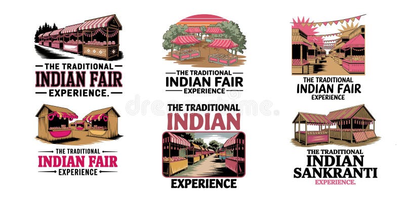 A Bundle Pack Series of 6 Designs Highlighting the Traditional Indian ...