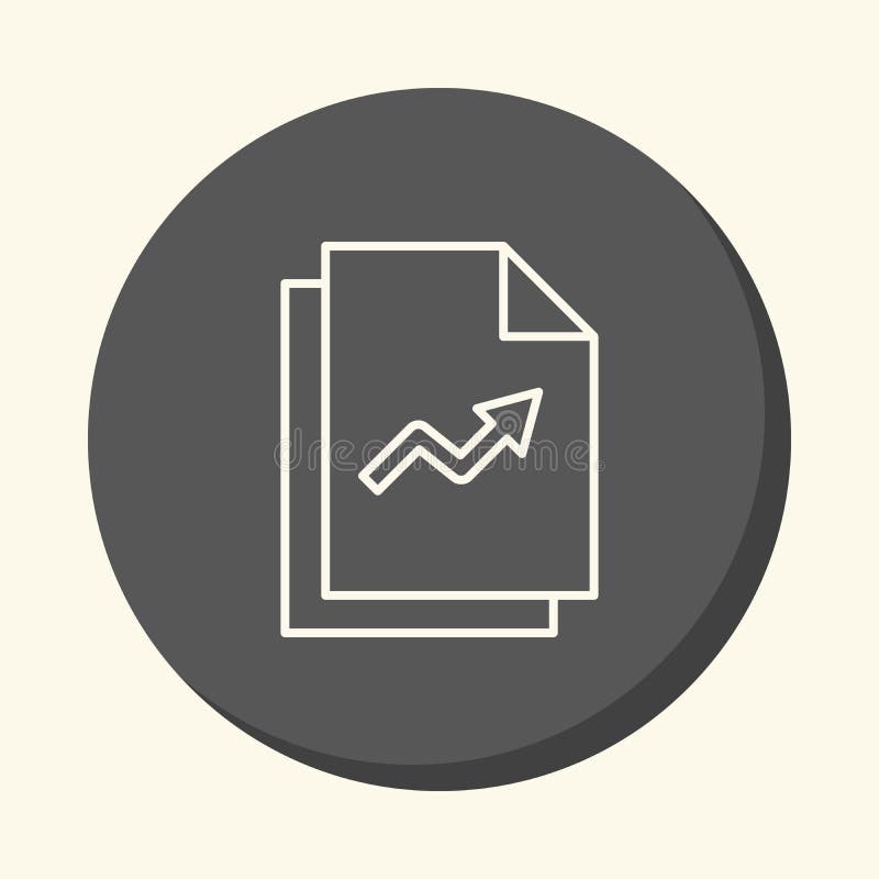 A Bundle of Papers with Graphs, a Round Linear Icon with an Illusion of ...