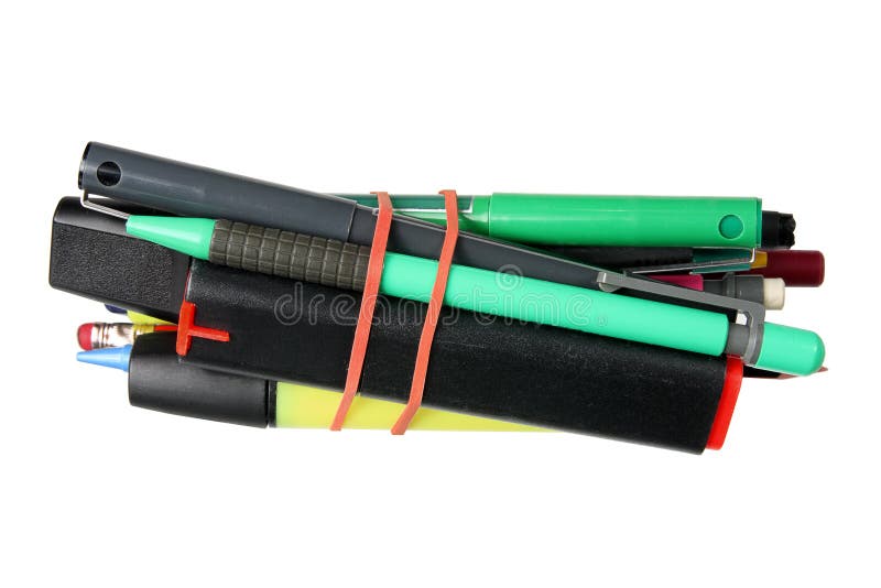 Bundle of Pens stock photo. Image of retractable, full - 40088068