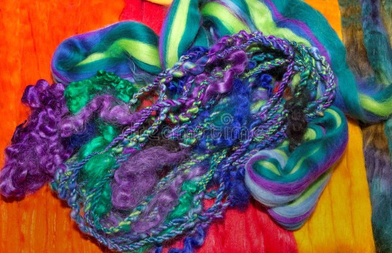 Bundle of Plaited Woven Wool Fibers Stock Photo - Image of colors ...