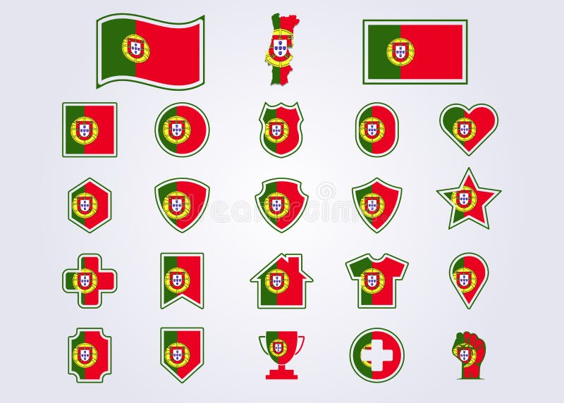 Bundle of Portugal Icon Flag Symbol Sign Vector Illustration Design ...
