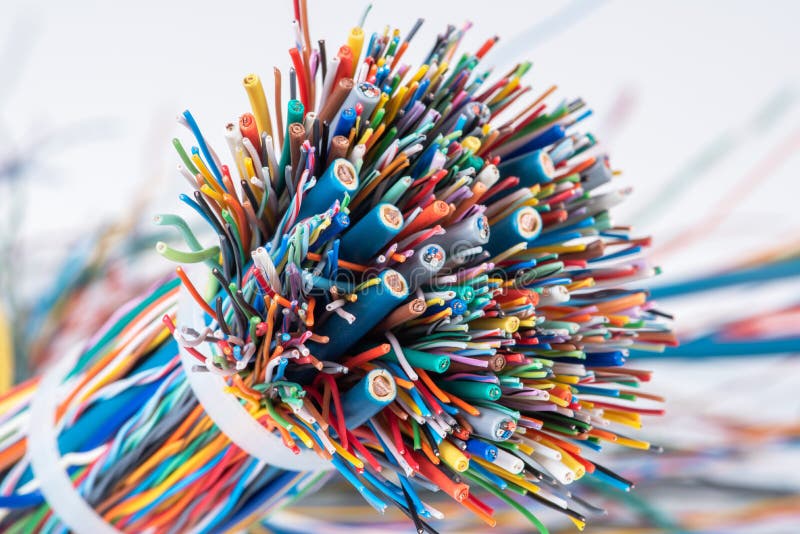 Bundle of Power Copper Electrical Cable Wire Stock Photo - Image of ...