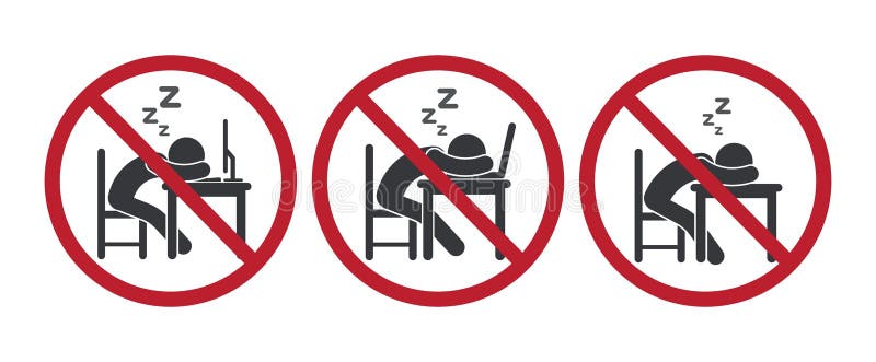 No Sleeping Sign Stock Illustrations – 326 No Sleeping Sign Stock ...