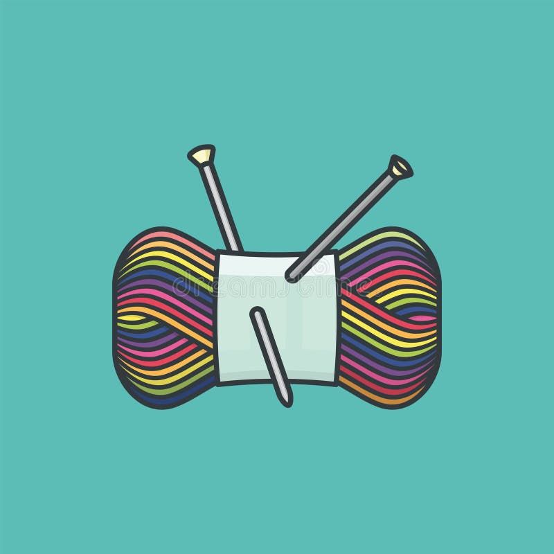 Bundle of Rainbow Colored Wool Yarn Vector Illustration Stock Vector ...