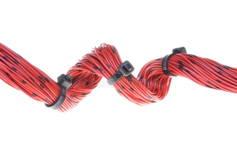 Bundle of red cables stock image. Image of bundle, internet - 29832891