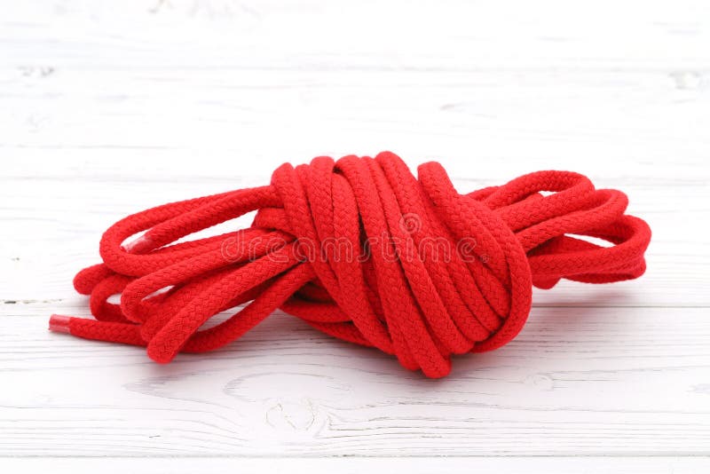 Bundle of red cotton rope stock photo. Image of asian - 168759932