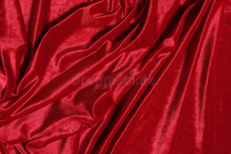 Bundle of Red Velvet Fabric Overhead View Stock Photo - Image of ...