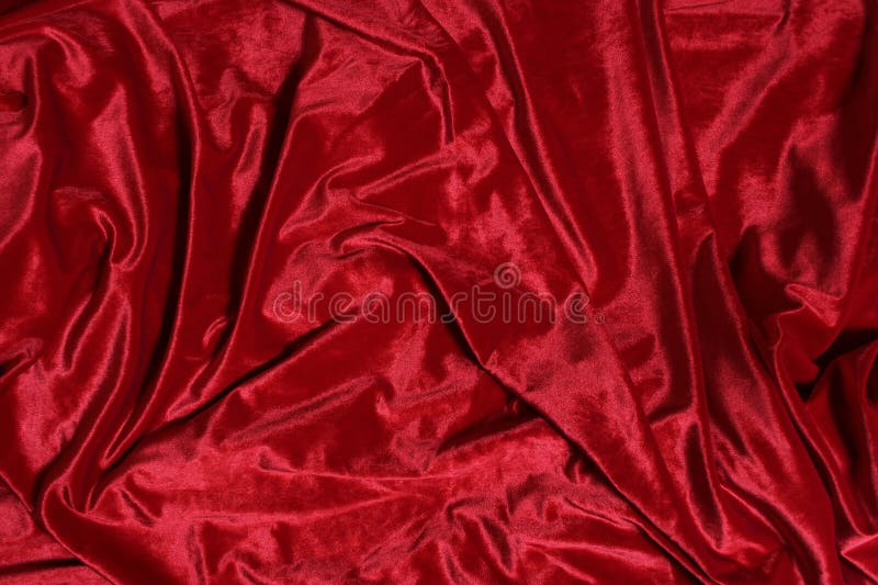 Bundle of Red Velvet Fabric Overhead View Stock Image - Image of ...