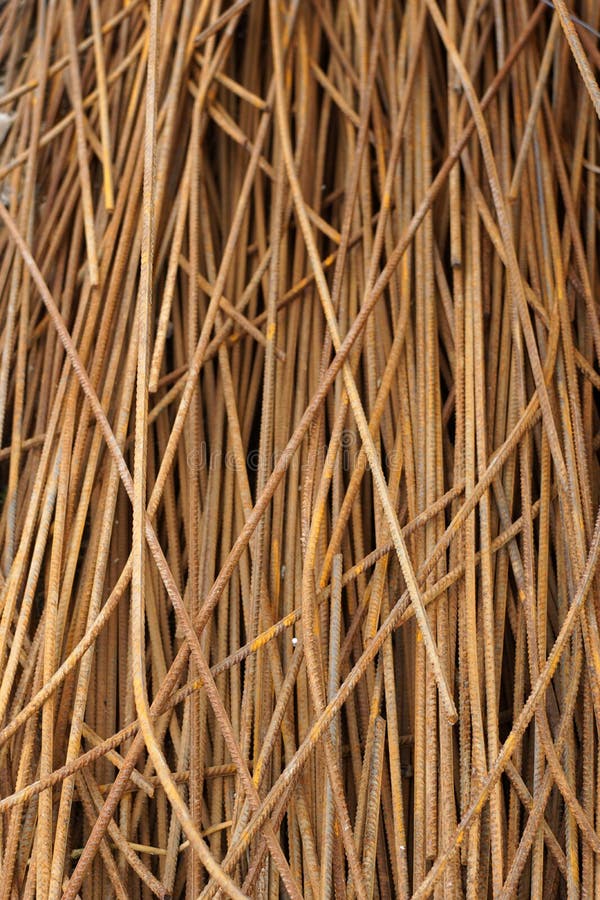 Bundle of Rusty Bars for Reinforcement of Concrete Stock Image - Image ...