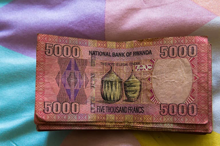 A Bundle of 5000 Rwandan France Notes Stock Image - Image of africa ...